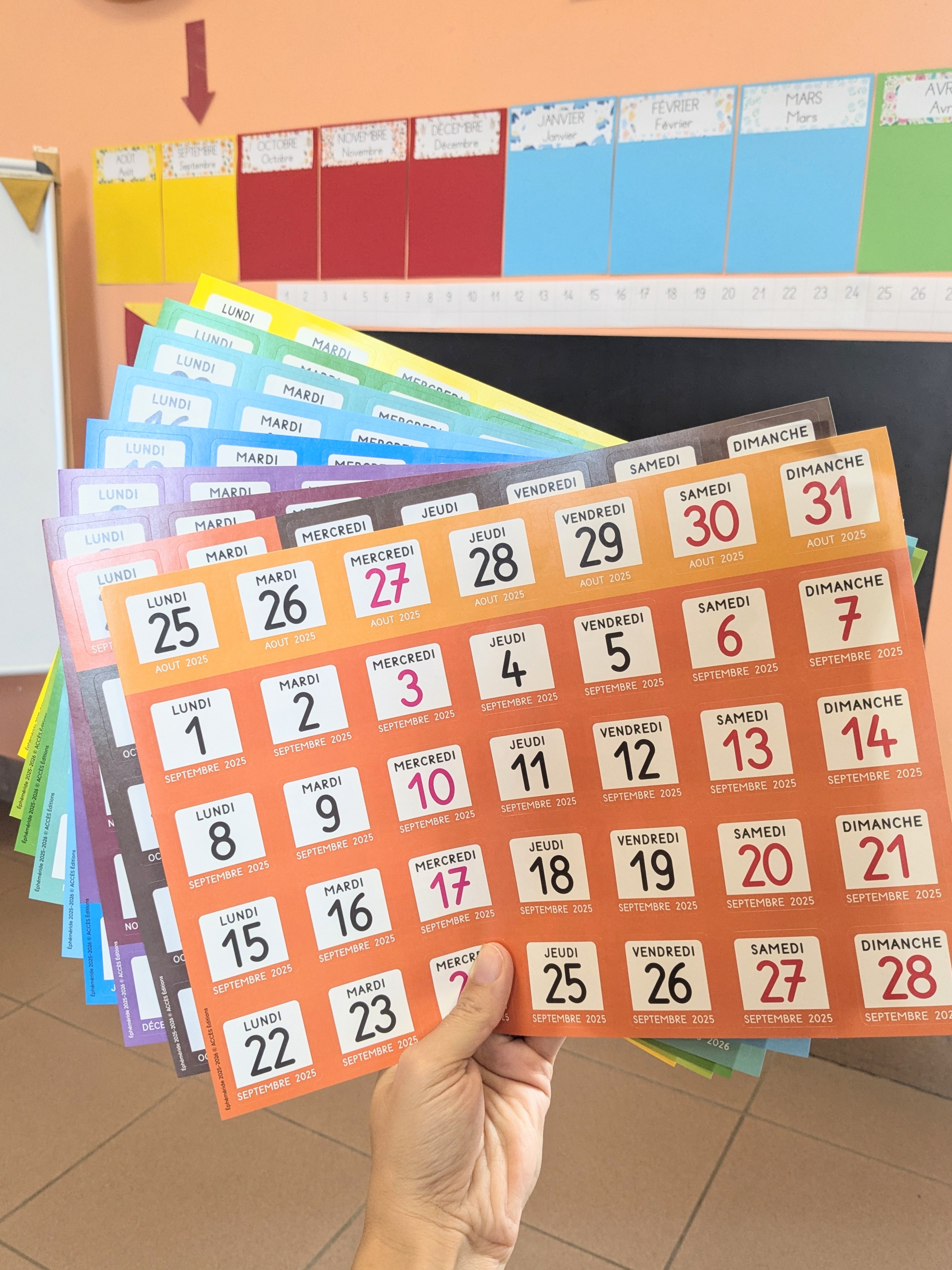 Etiquettes des mois et rituels de temps